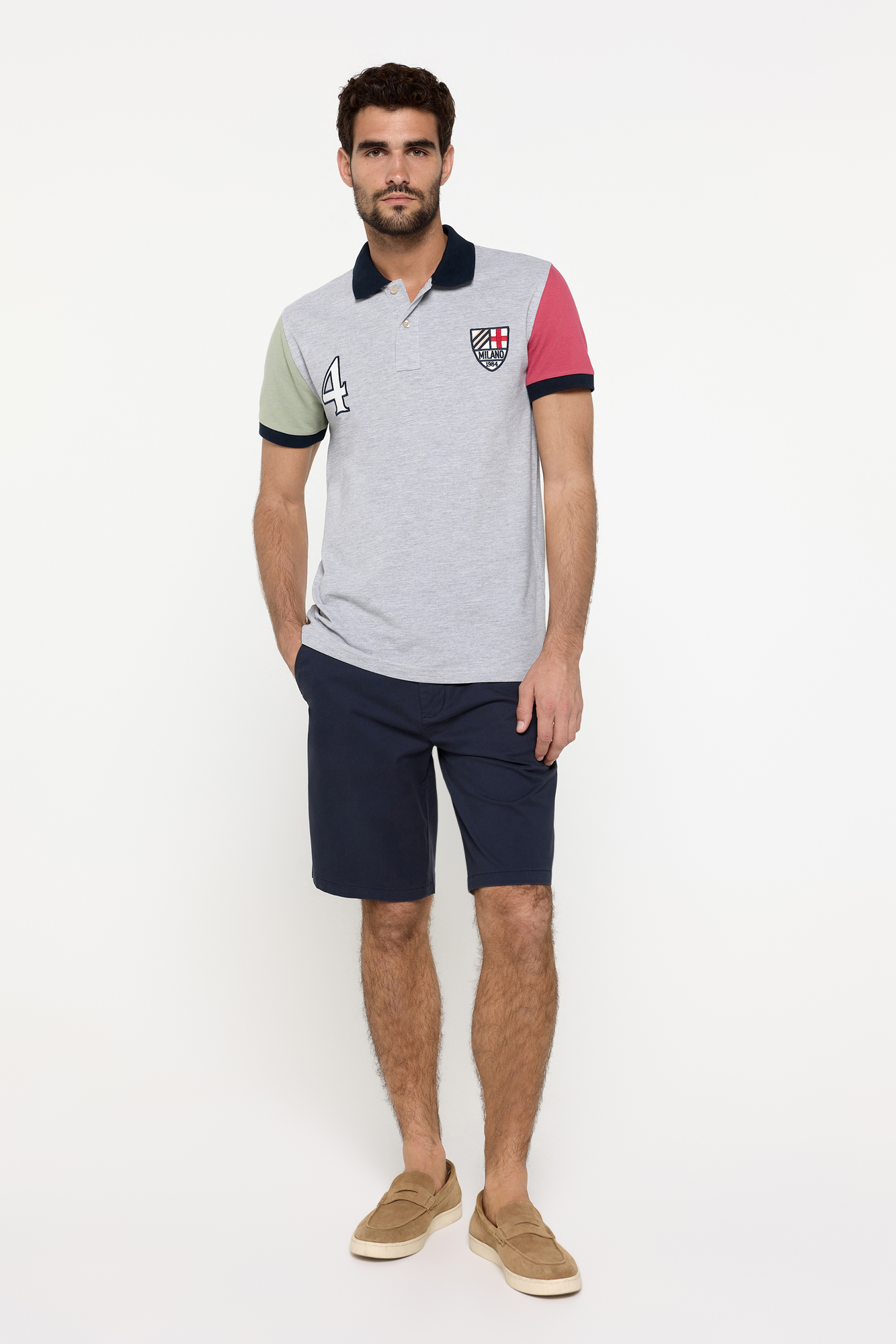 Polo arlequín parches | Polos de hombre | WomenSecret-MX