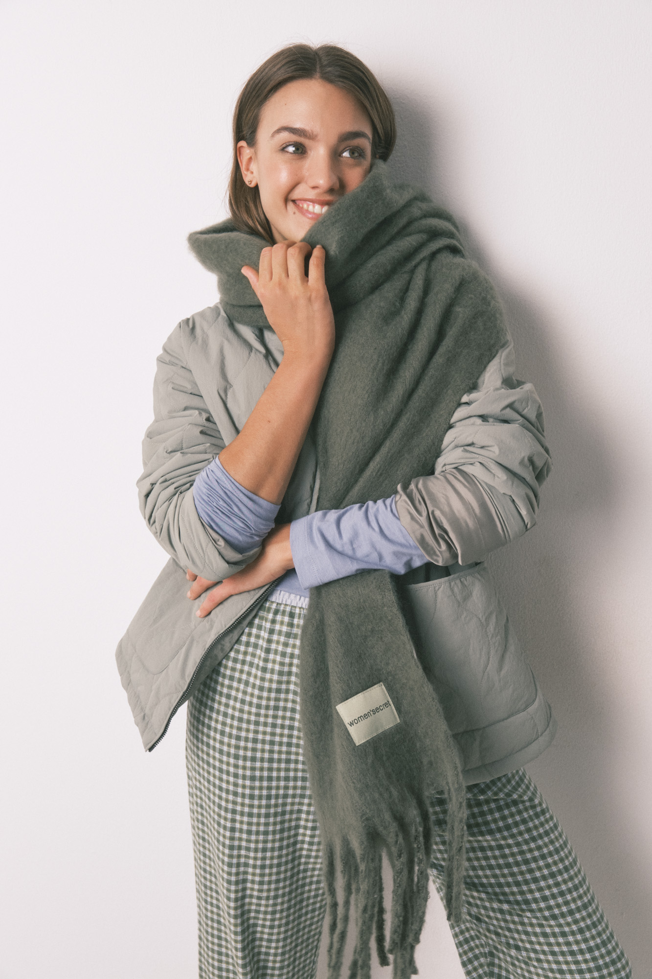Bufanda mohair verde | Bufandas de mujer | WomenSecret-MX