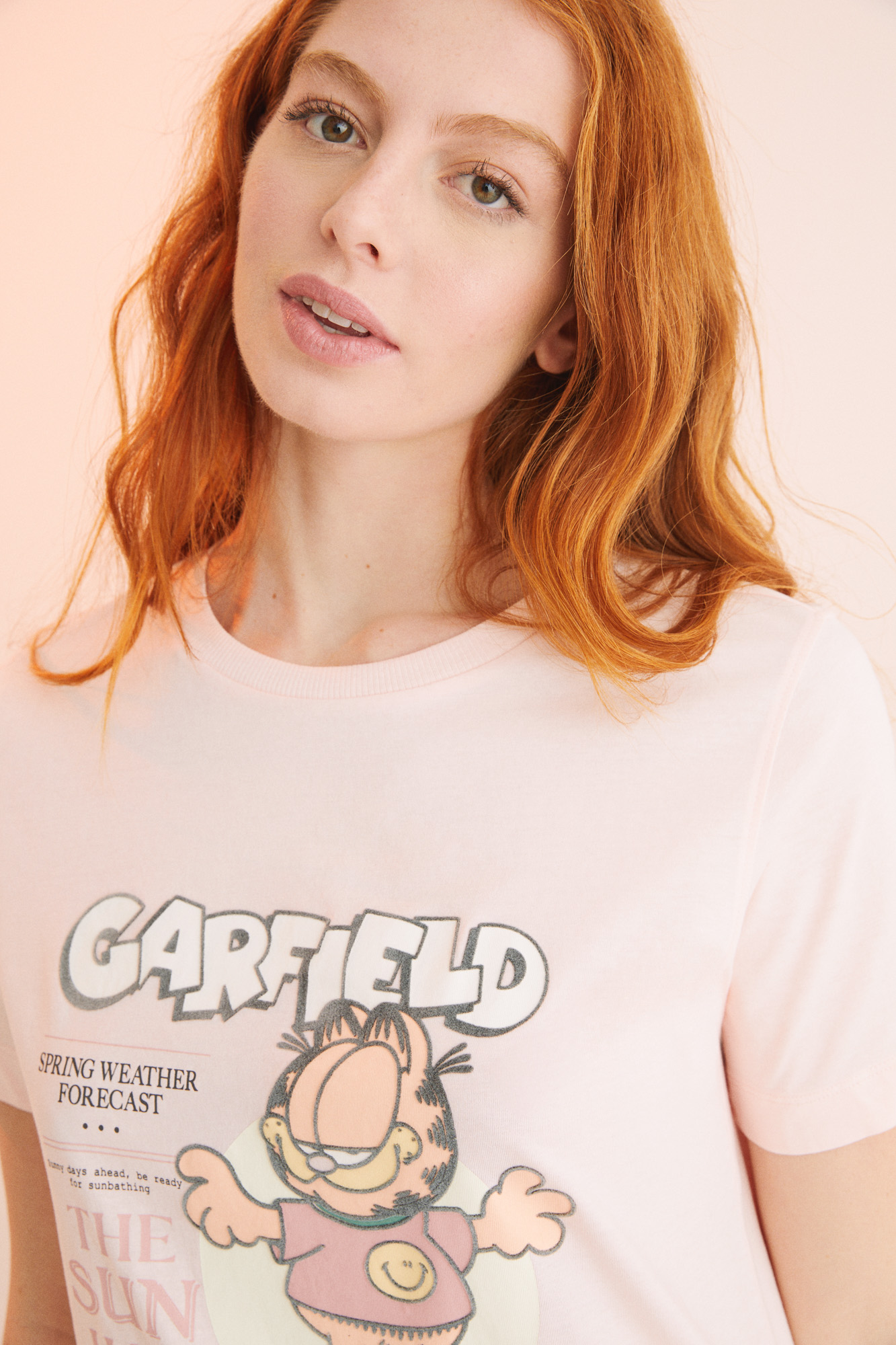 Pijama larga algodón Garfield rosa | Ropa de dormir y homewear de mujer ...