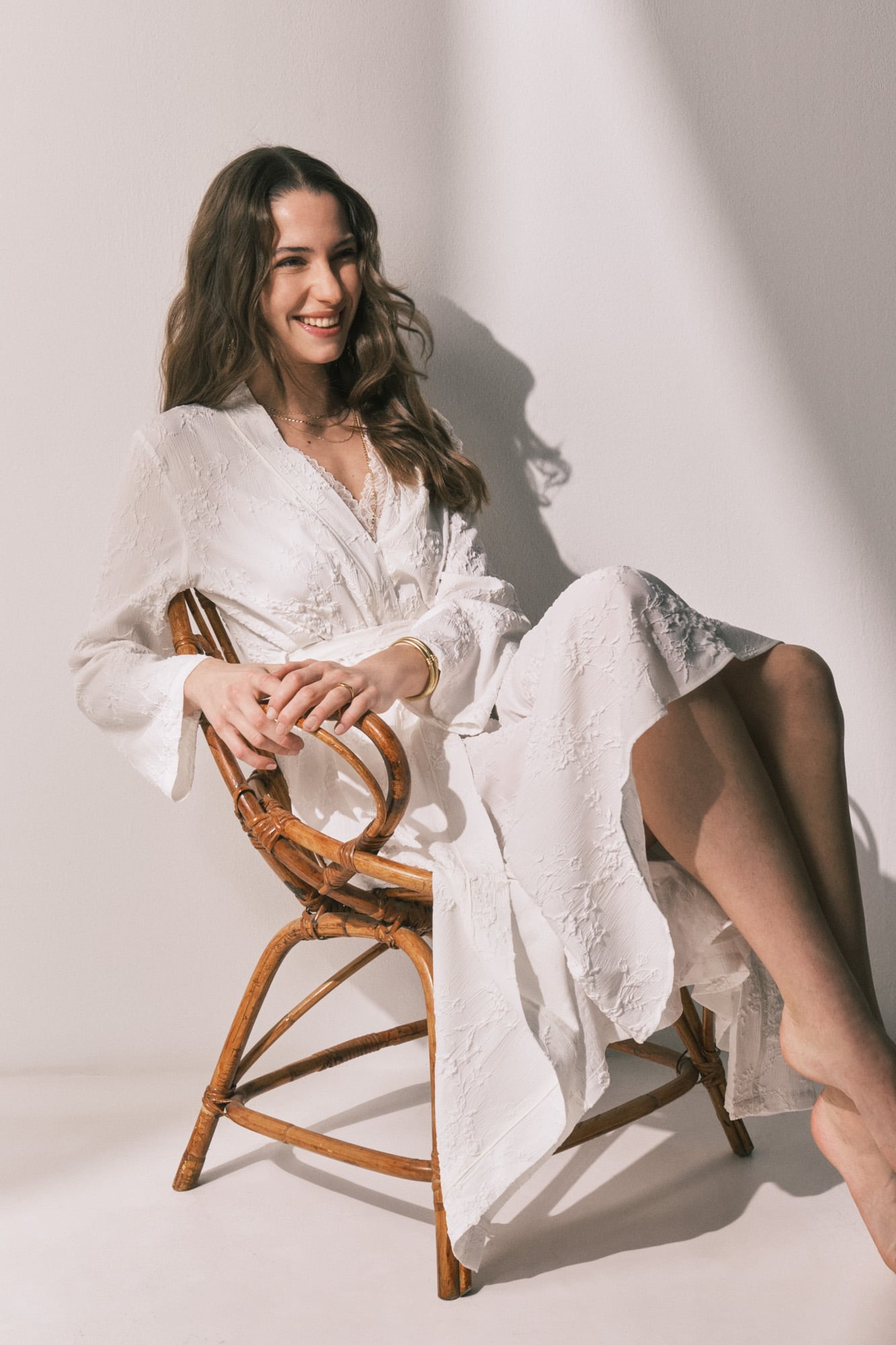 Bata larga satén blanca | Batas de mujer | WomenSecret-MX